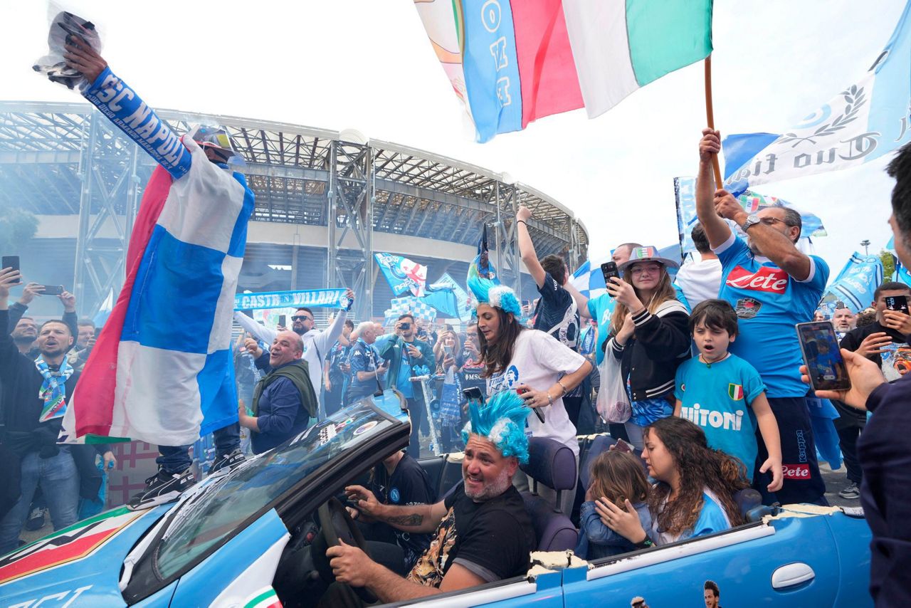 Napoli fans already celebrating in anticipation of title