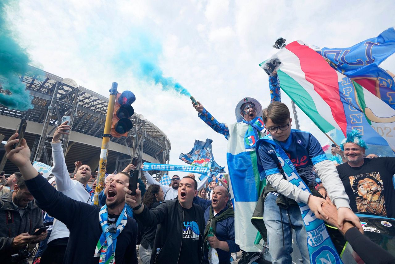 Napoli fans already celebrating in anticipation of title