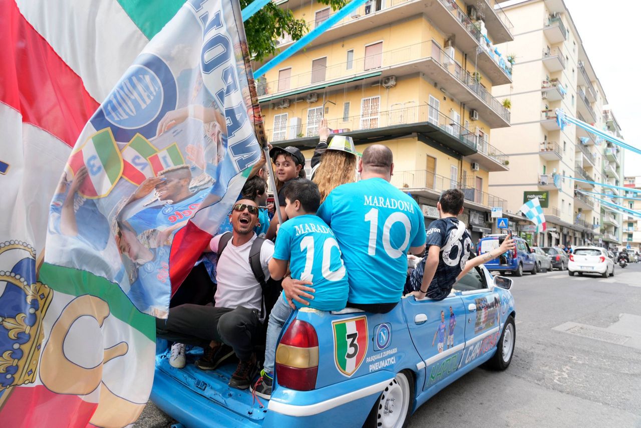 Napoli fans already celebrating in anticipation of title