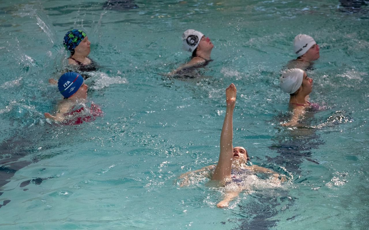 AP PHOTOS: Down syndrome synchro team aims for Paralympics