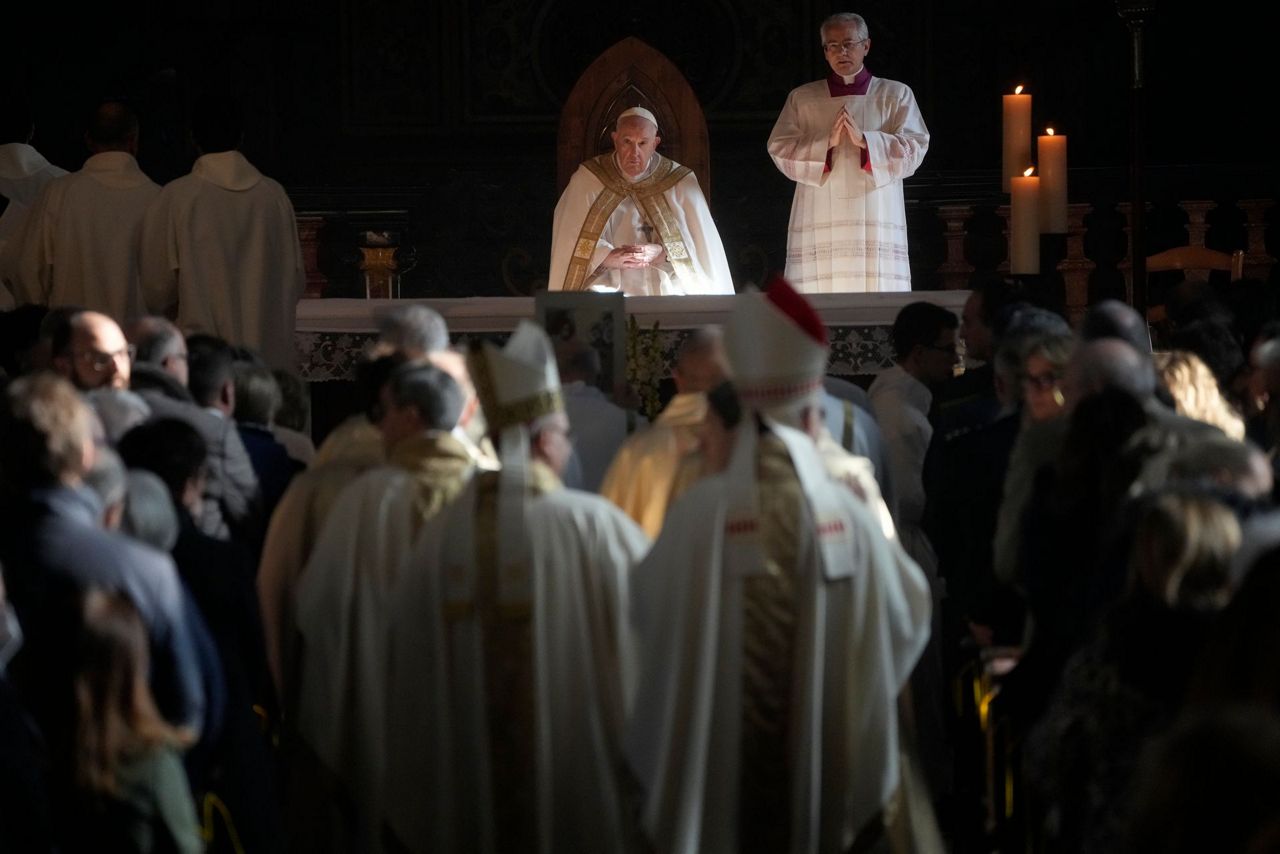 Pope honors family roots in northern Italy with rare outing