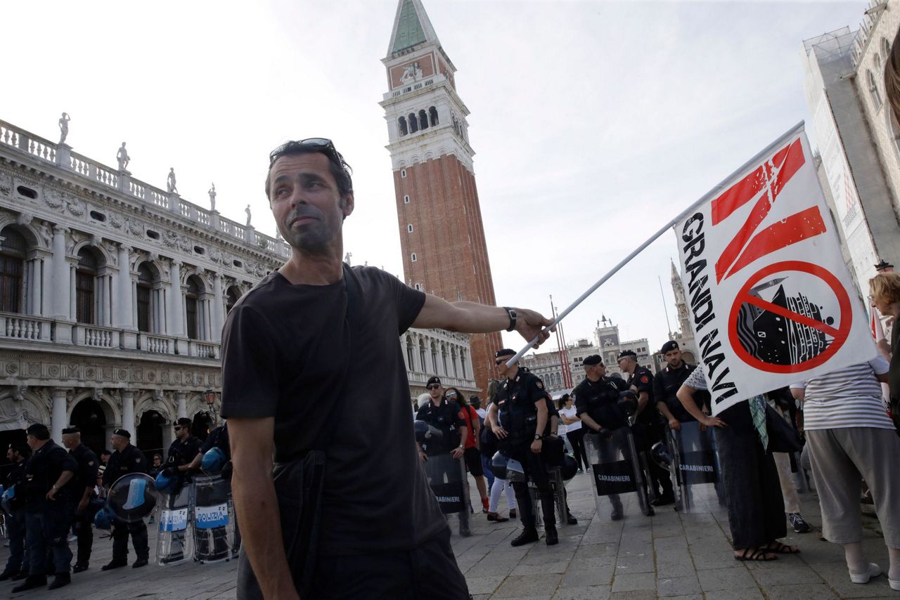 Cruise ships target of Venice protest after canal crash