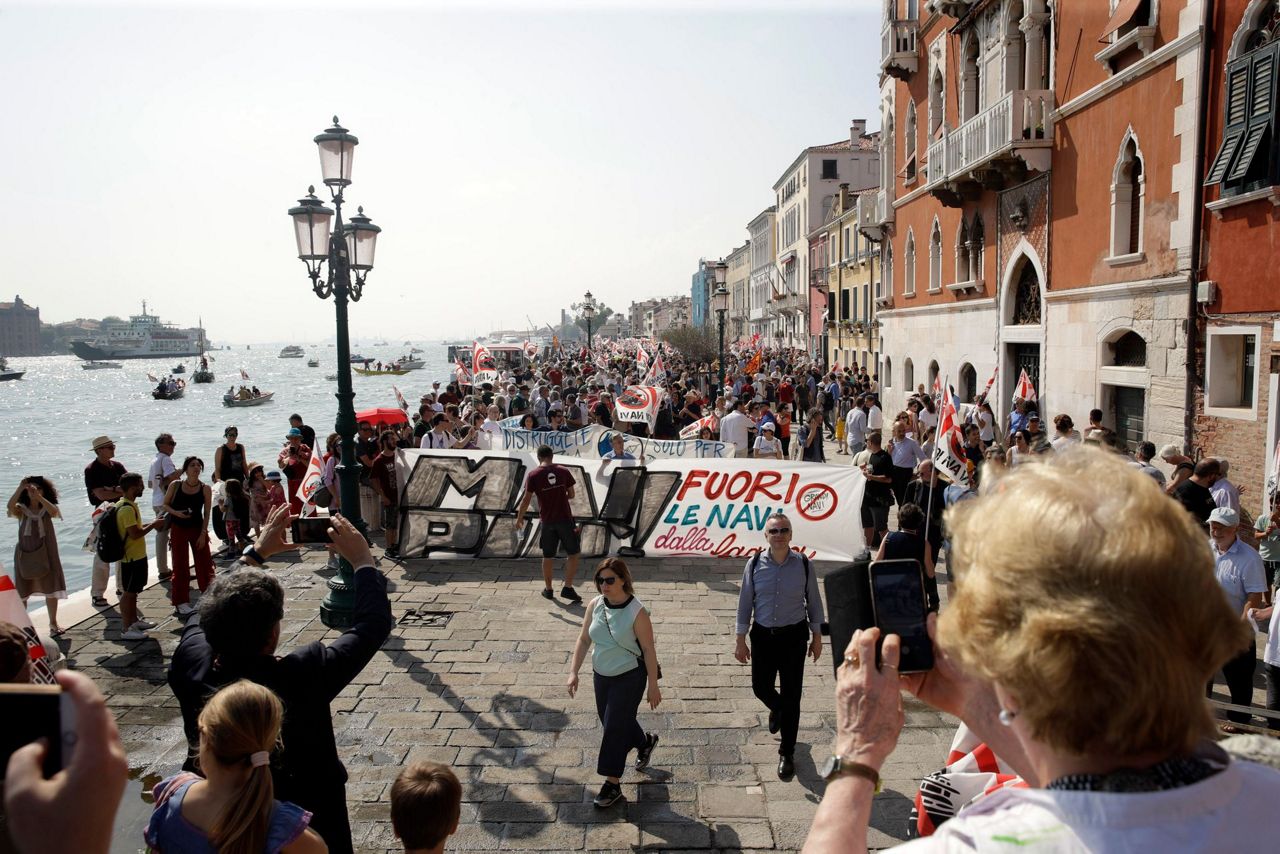 Cruise ships target of Venice protest after canal crash