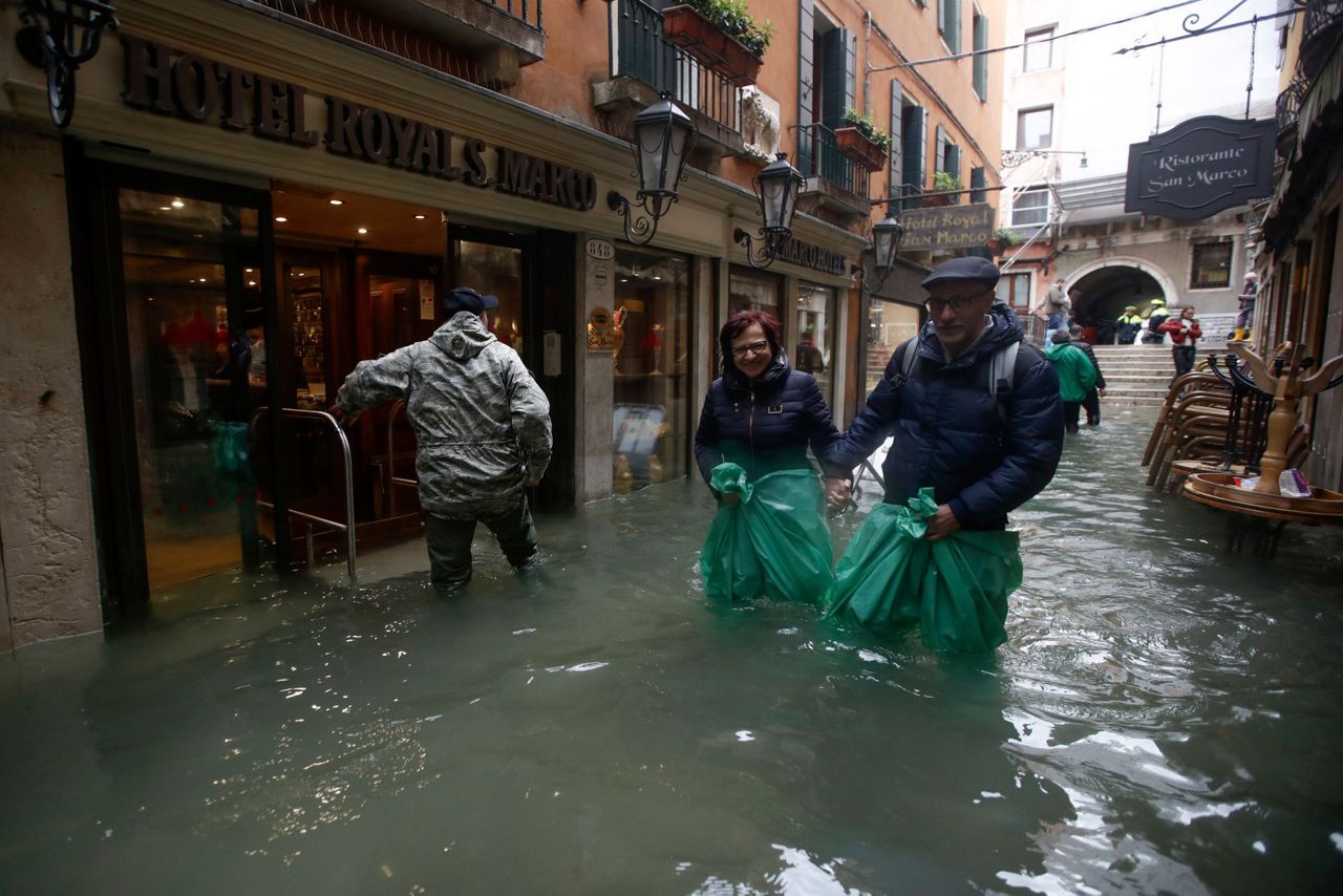 Venice flooded again 3 days after near-record high tide