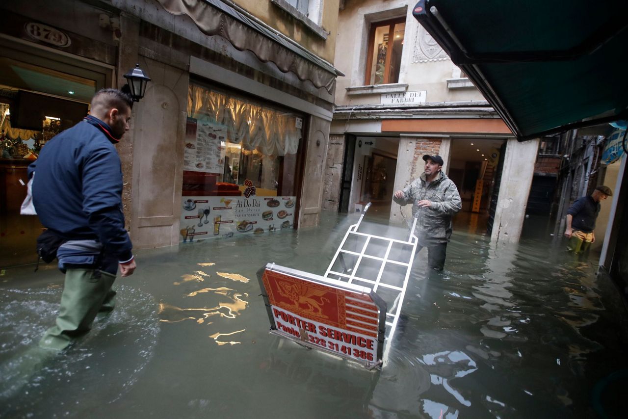 Venice flooded again 3 days after near-record high tide