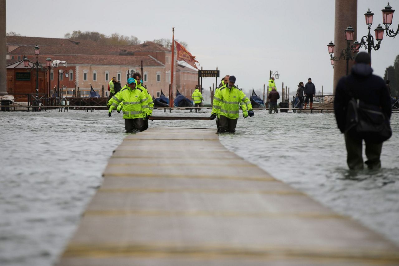 Venice flooded again 3 days after near-record high tide