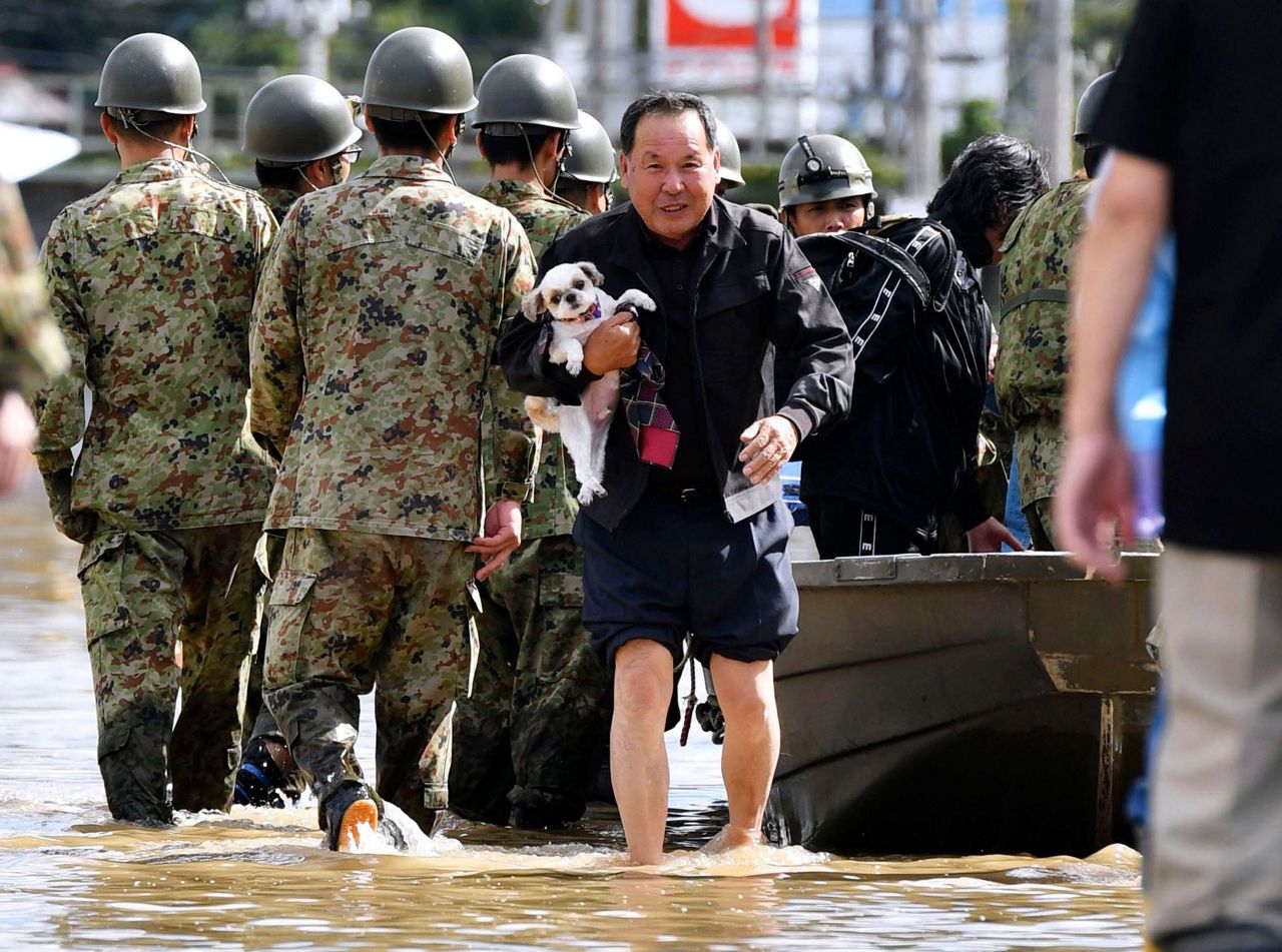 Rescue efforts begin after typhoon causes flooding in Japan