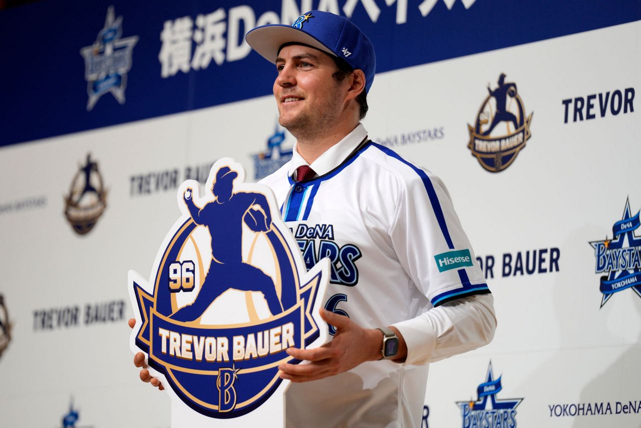 Trevor Bauer pulls on No. 96 for Yokohama's BayStars