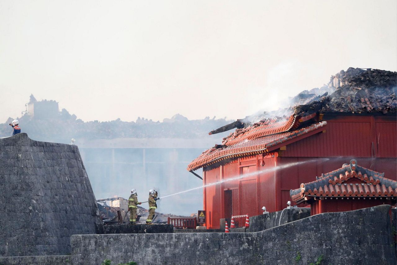 Fire breaks out at historic Japanese castle, nearly guts it