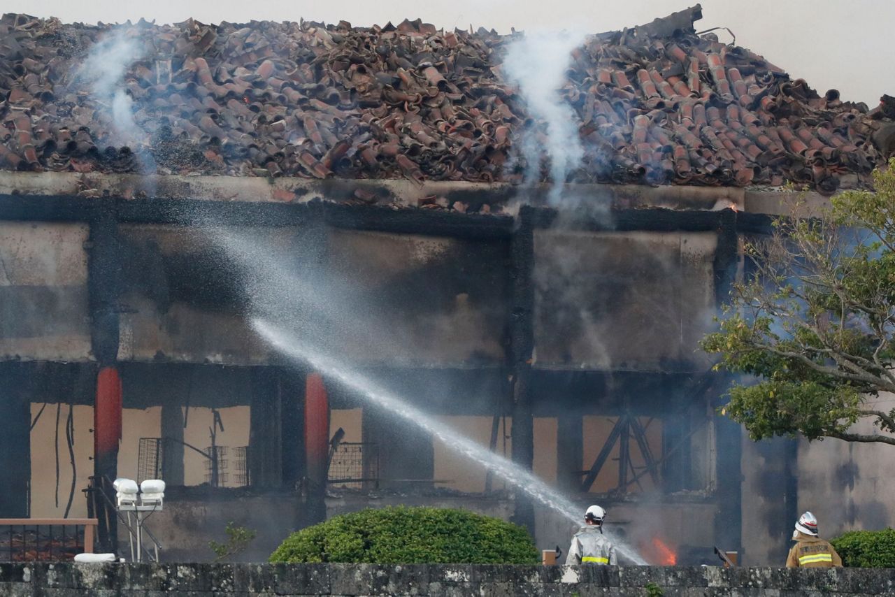 Fire breaks out at historic Japanese castle, nearly guts it