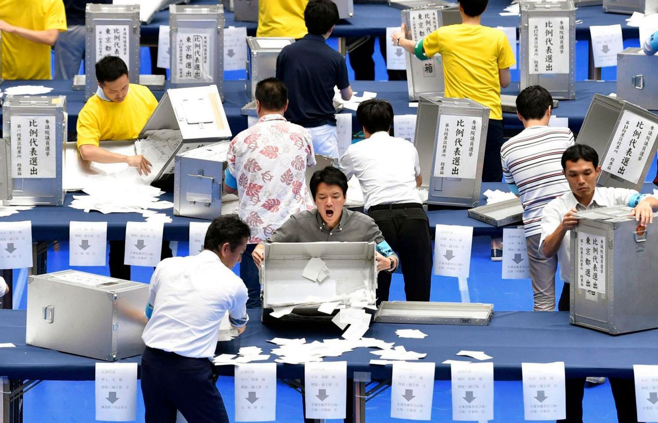 Japan votes for upper house; Abe's party seen as favorite