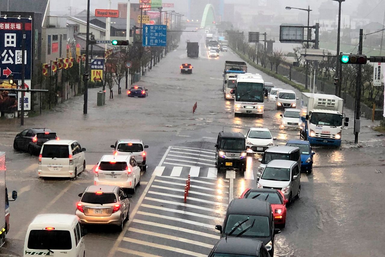 Torrential rain in eastern Japan causes flooding near Tokyo