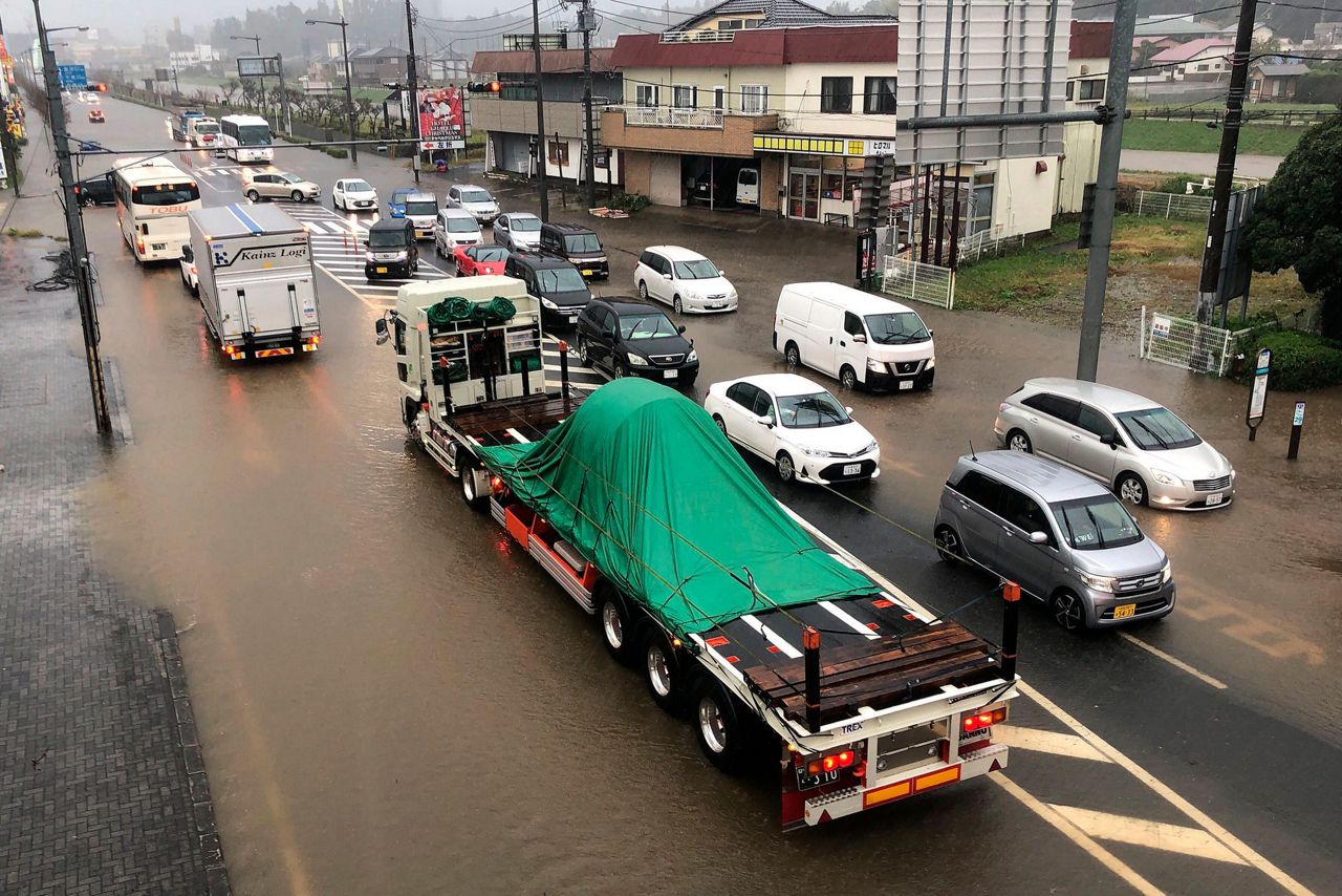 Torrential rain in eastern Japan causes flooding near Tokyo