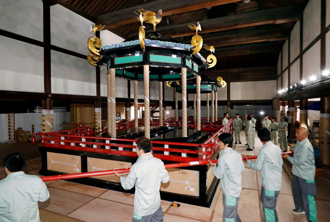 Special throne for Japan's next emperor arrives in Tokyo