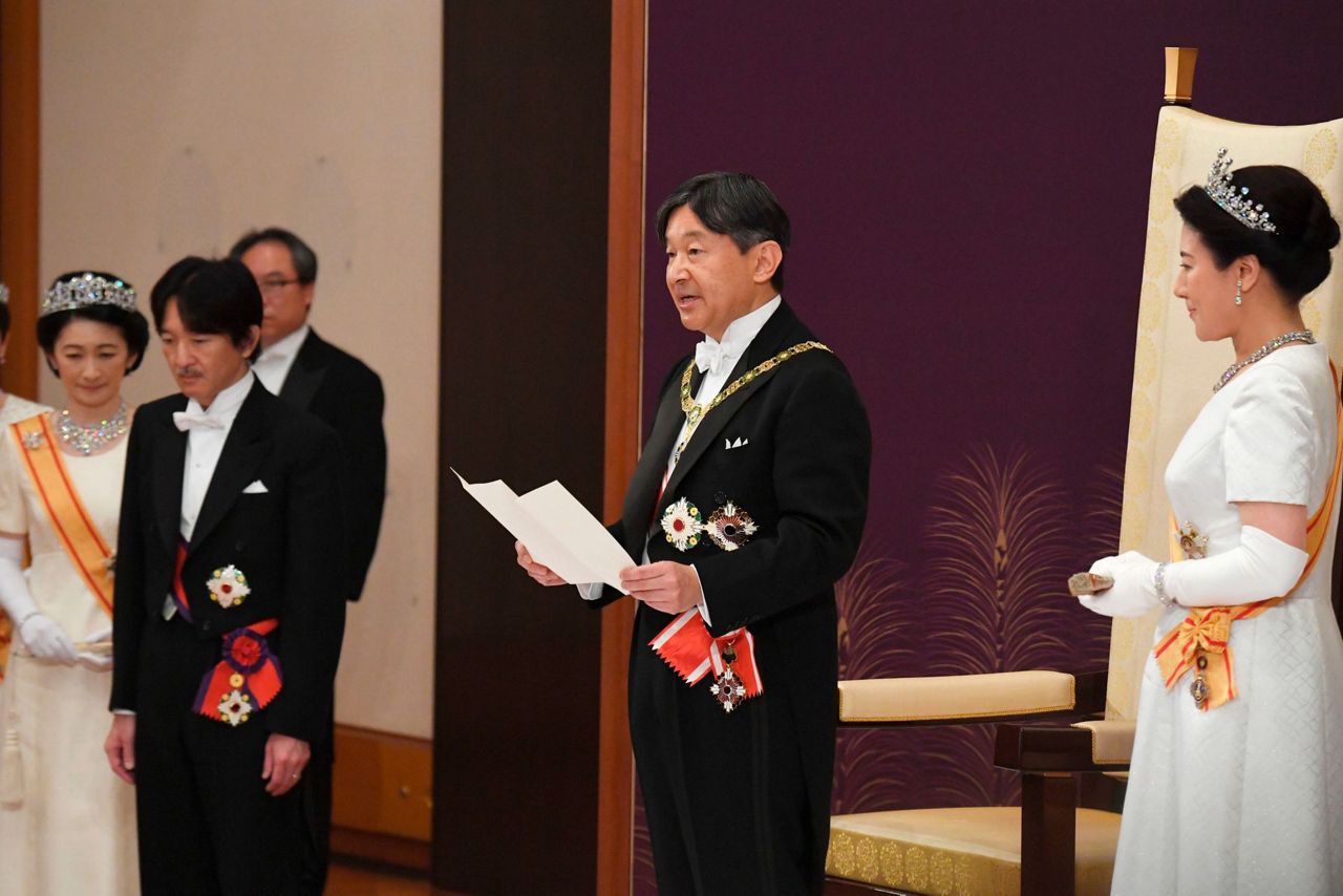The Latest: Emperor Naruhito inherits Imperial regalia