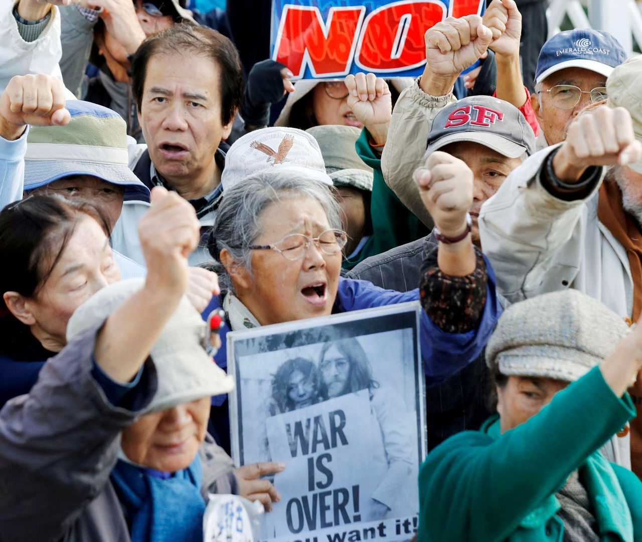 Japan begins reclamation at disputed US base despite protest