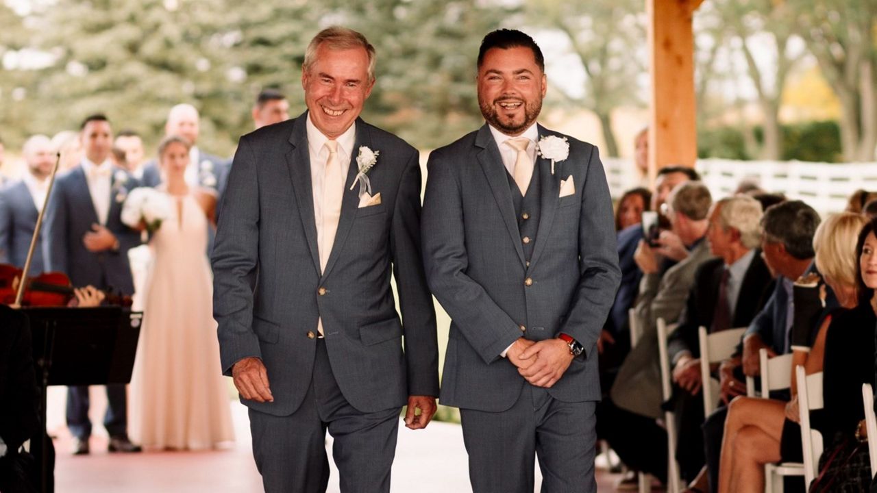 Stem cell donor becomes recipient's co-best man at wedding