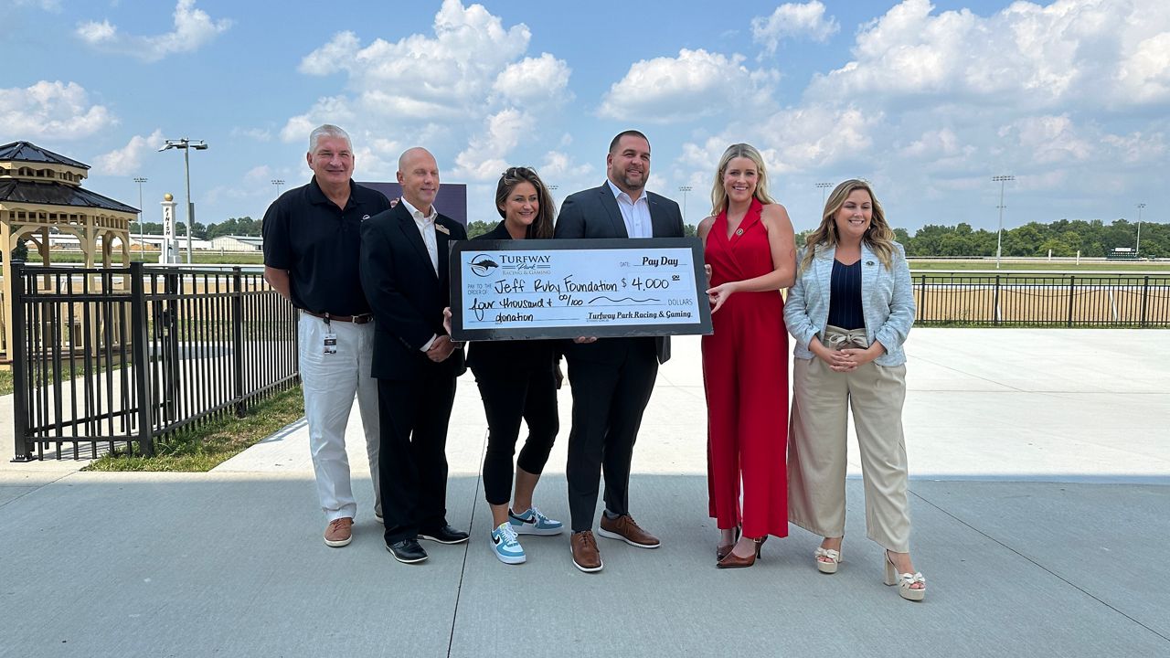 turfway racing gaming check jeff ruby foundation