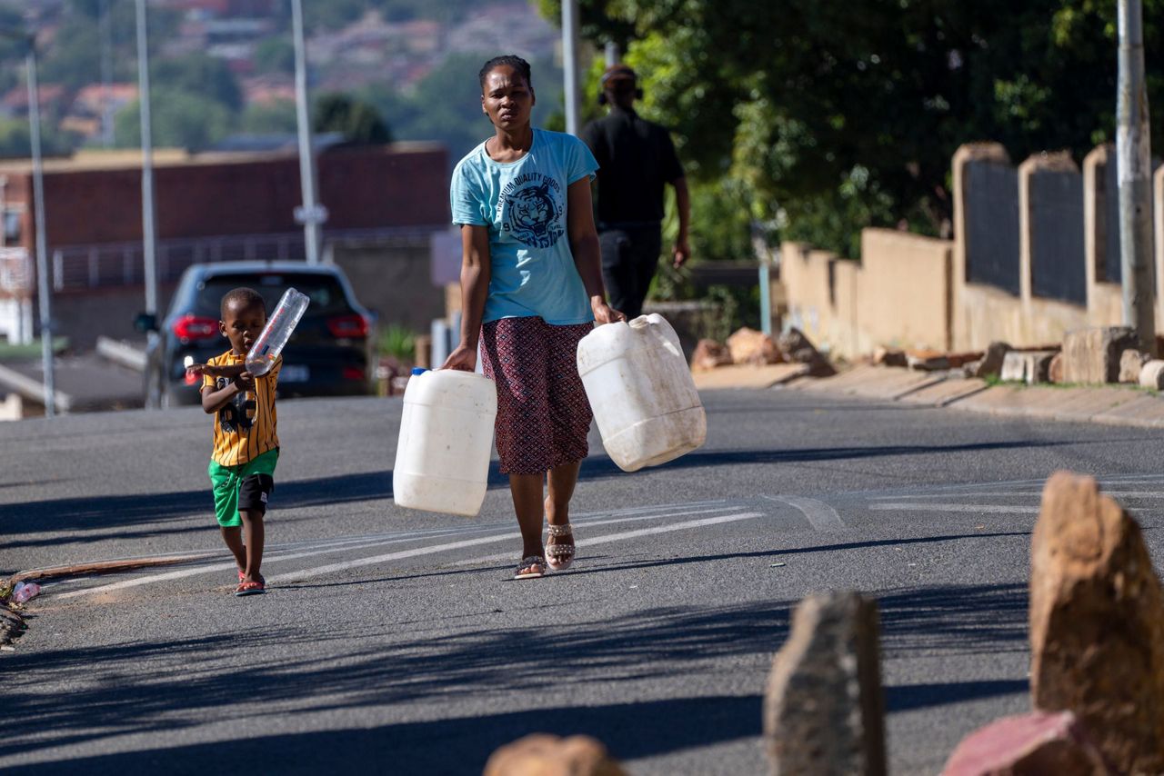 Taps have run dry across South Africa's largest city in an unprecedented water crisis