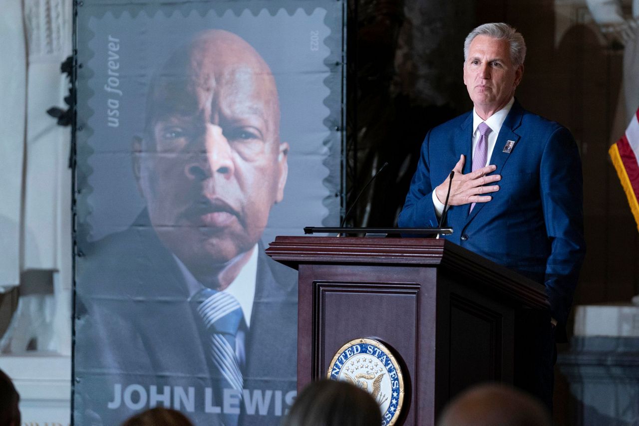 Stamp of civil rights icon John Lewis unveiled in ceremony at the US ...