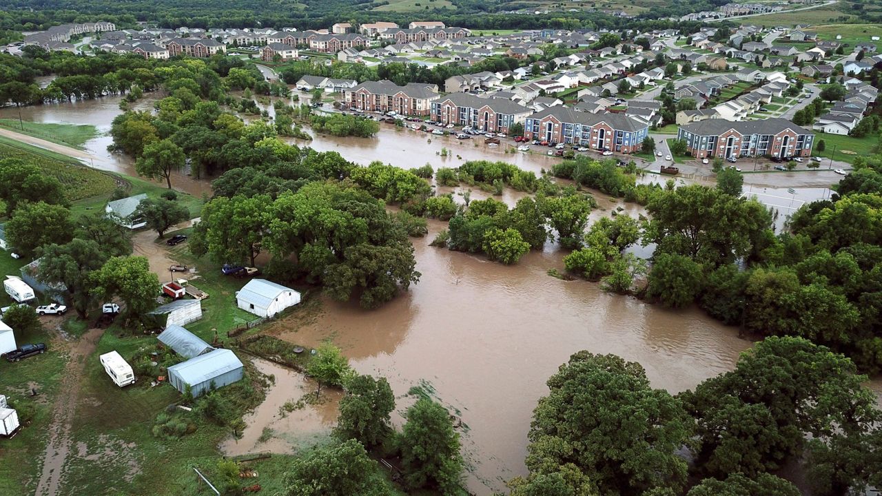 Over 300 people evacuated from flooded Kansas college town