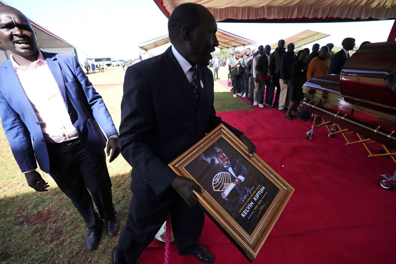 Kenya mourns as marathon world record-holder Kelvin Kiptum is given a ...