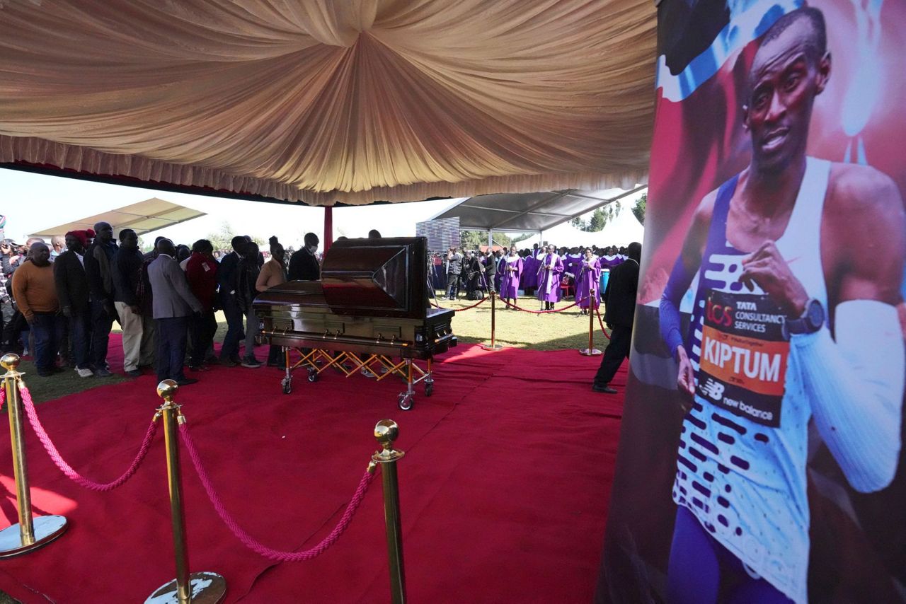 Kenya mourns as marathon world record-holder Kelvin Kiptum is given a ...