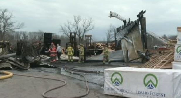 Officials Investigating Cause of Lumber Yard Fire