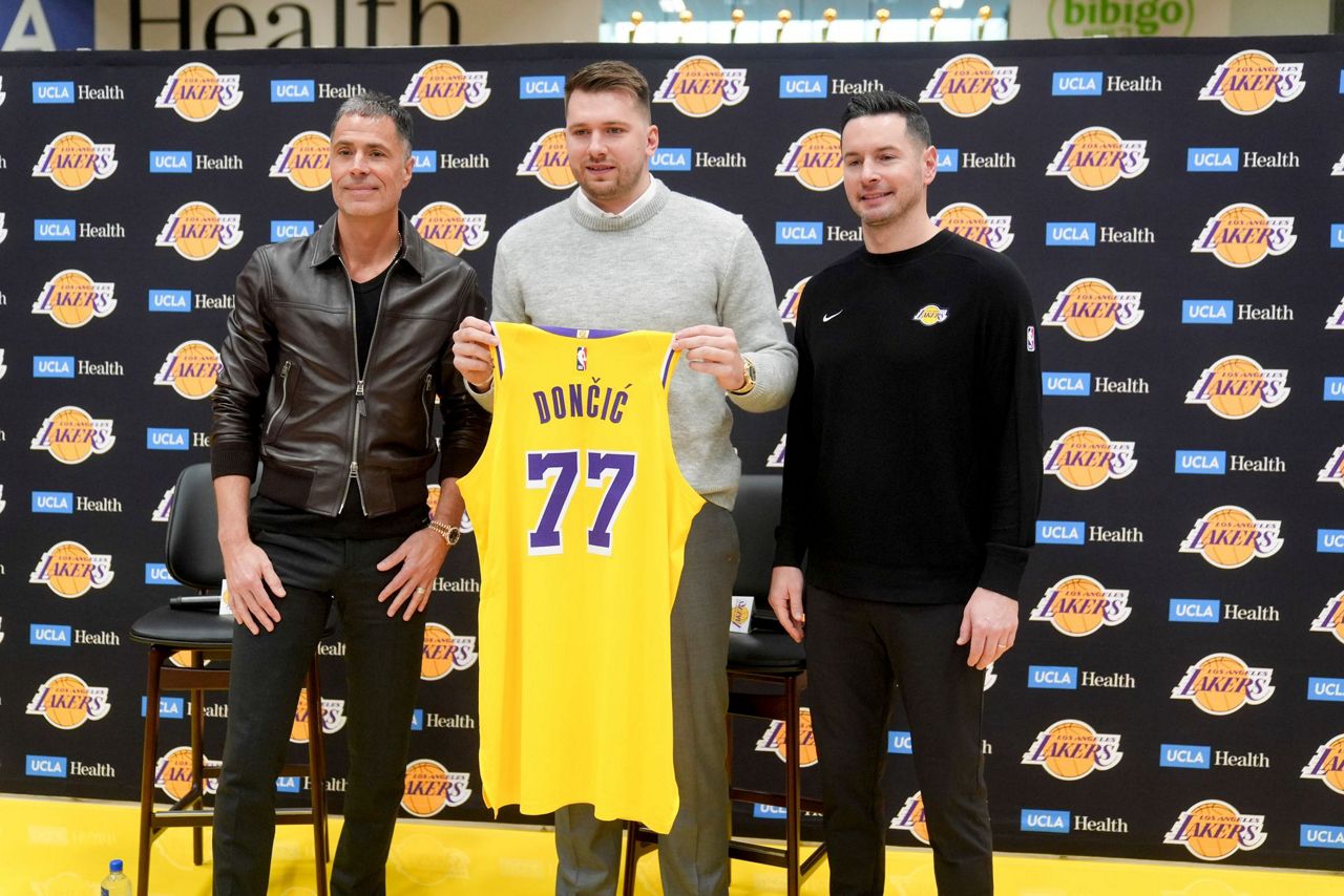 Luka Doncic joins the Lakers after his trade from the Mavericks