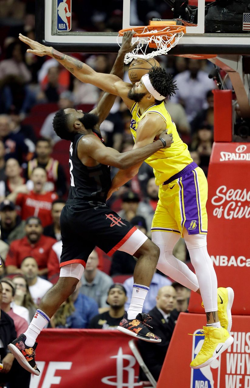 Harden's 50-point triple-double leads Rockets over Lakers
