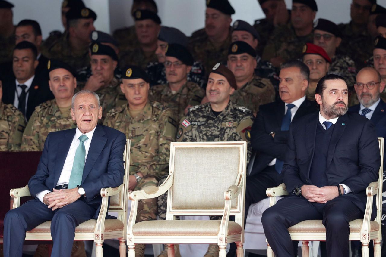 Lebanon’s leaders make joint appearance at military parade