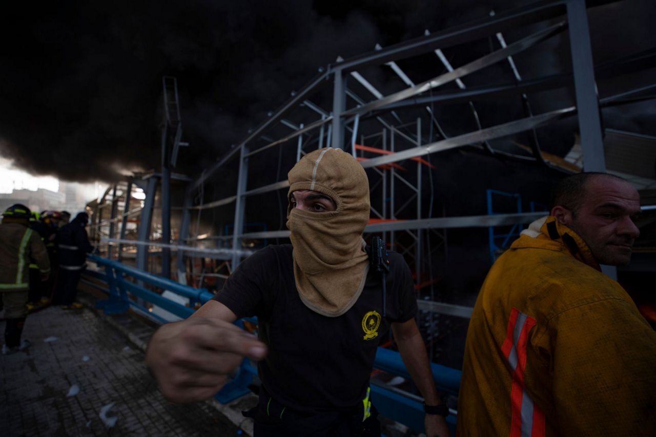 Huge fire breaks out at Beirut port a month after explosion