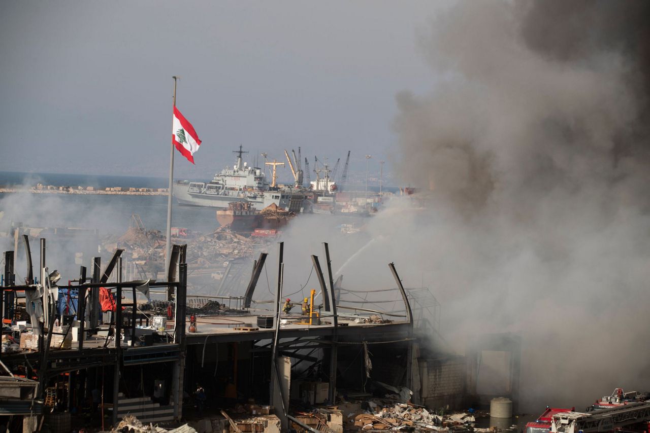 Huge fire breaks out at Beirut port a month after explosion