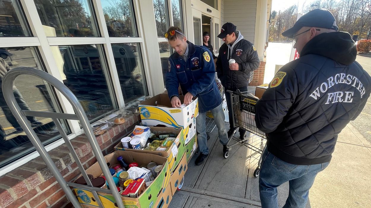 Worcester Firefighters Local 1009 annual holiday collection