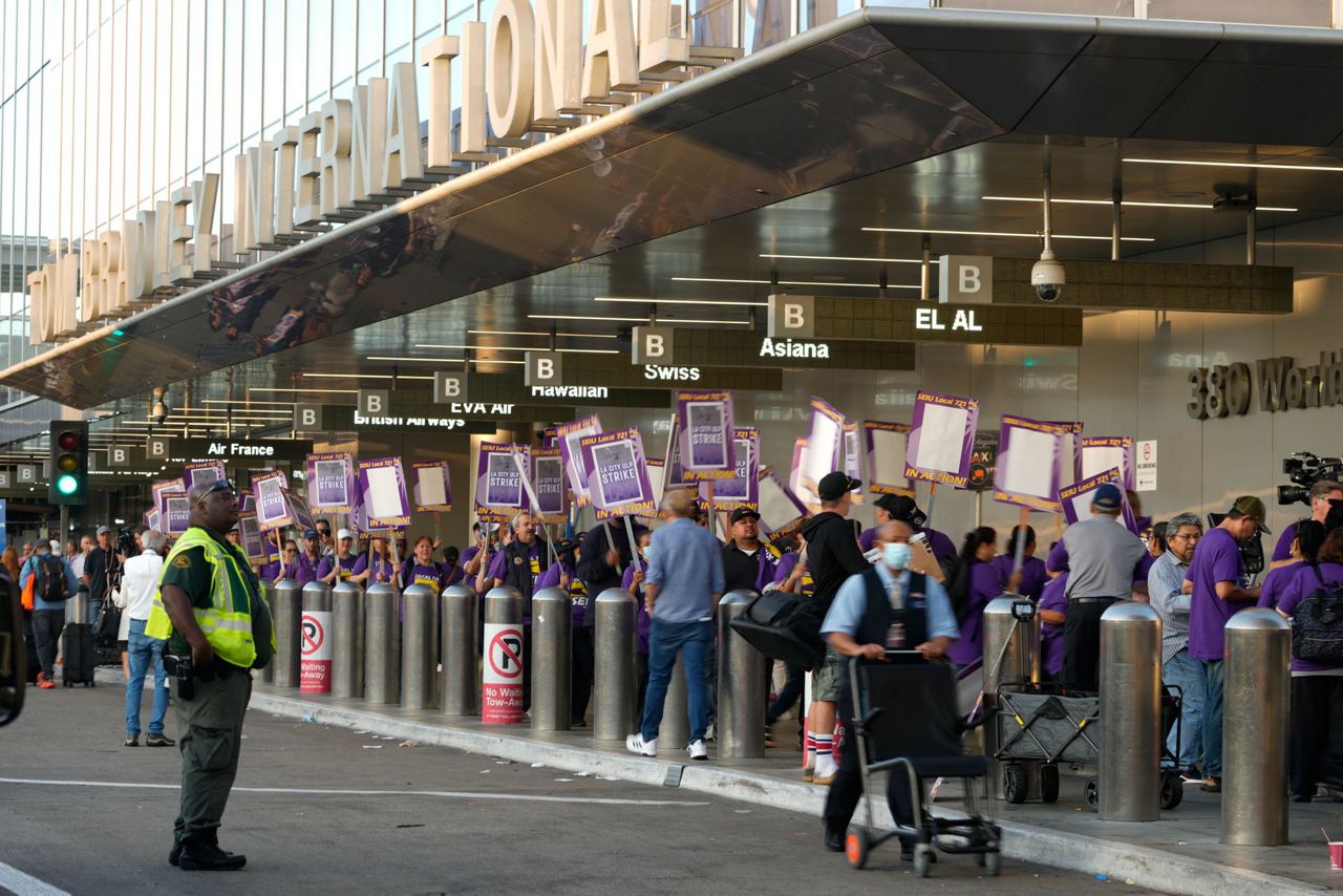Thousands of Los Angeles city workers walk off job for 24 hours alleging unfair labor practices