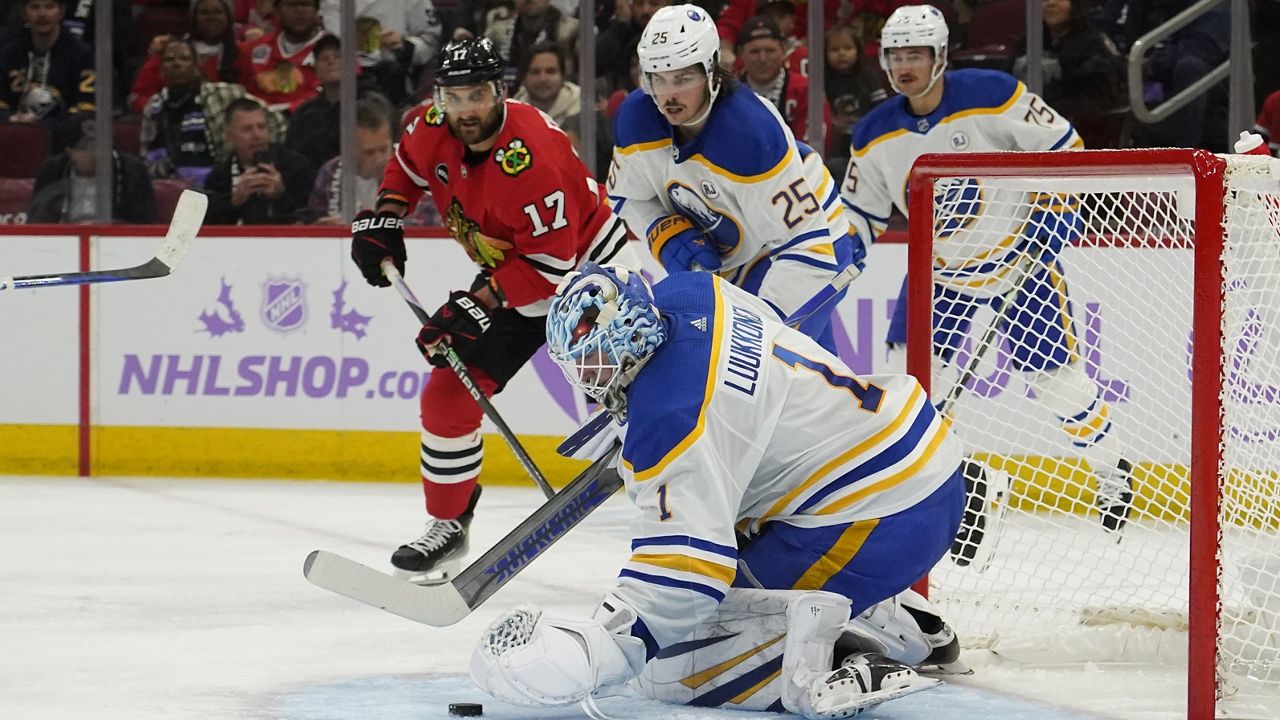 Rasmus Dahlin leads Sabres past Blackhawks 3-2