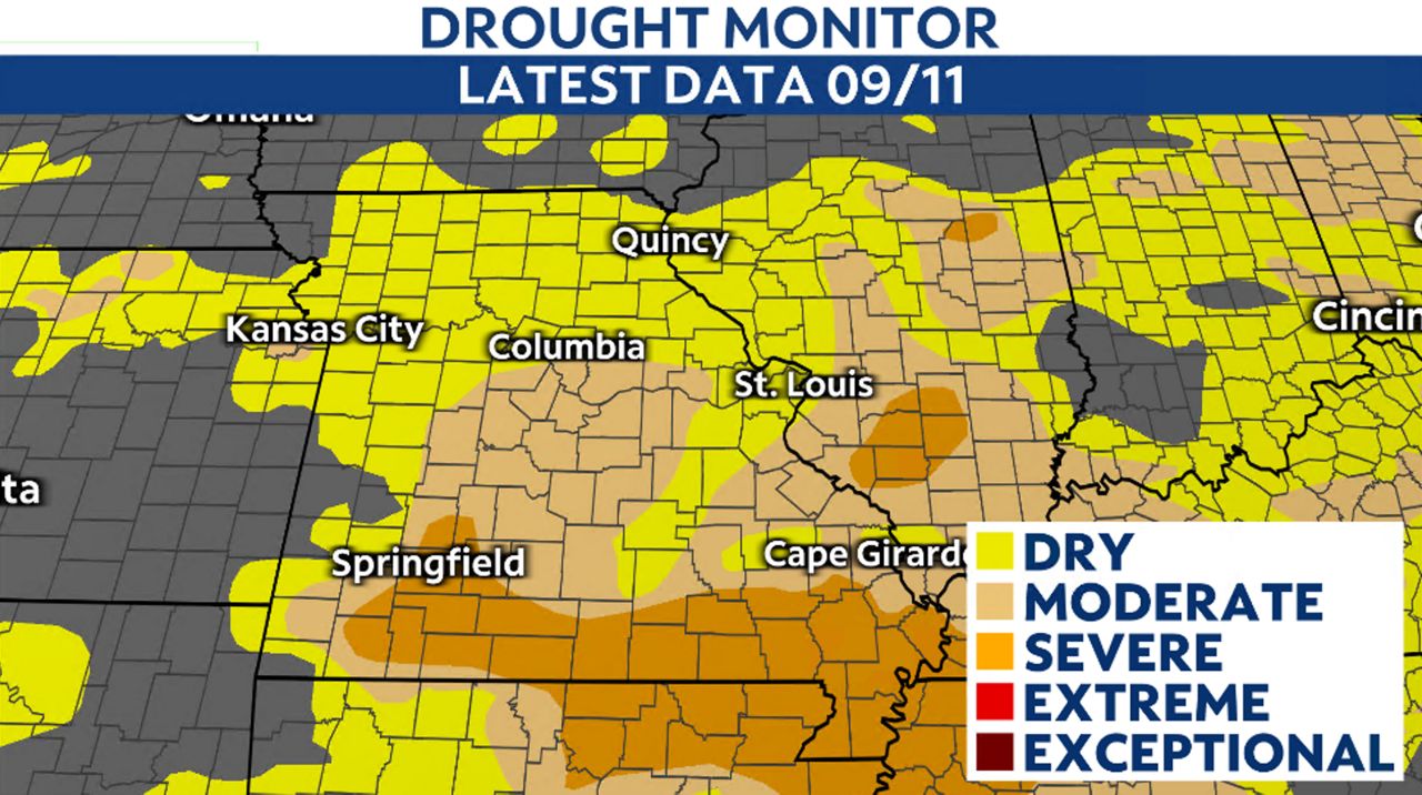 A late summer dry spell leads to drought conditions