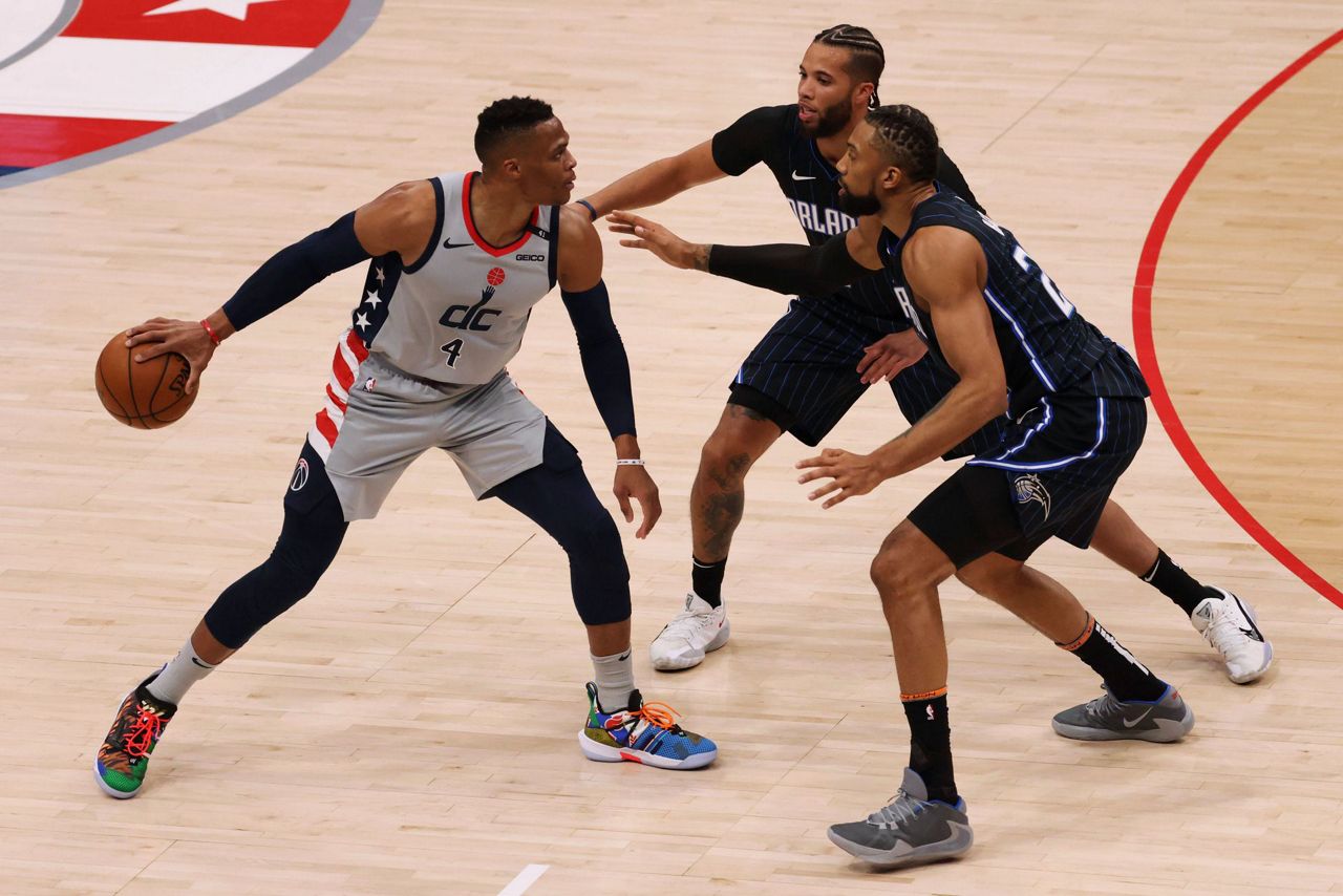 Magic beat Wizards130-120 despite Westbrook's historic night