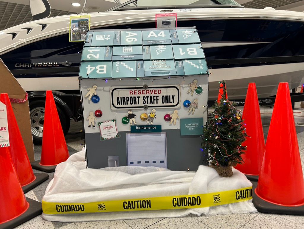 Local airport is home to a 17-piece gingerbread display