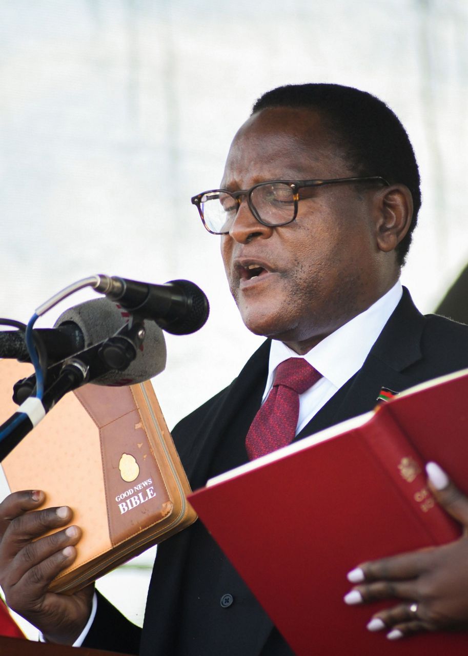 Lazarus Chakwera inaugurated as Malawi's new president
