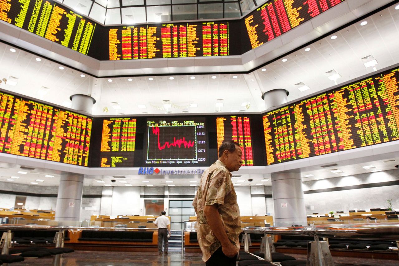 Asian shares mostly lower on easing of US-EU trade tensions