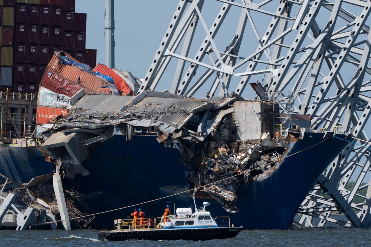 Controlled demolition at Baltimore bridge collapse site on track