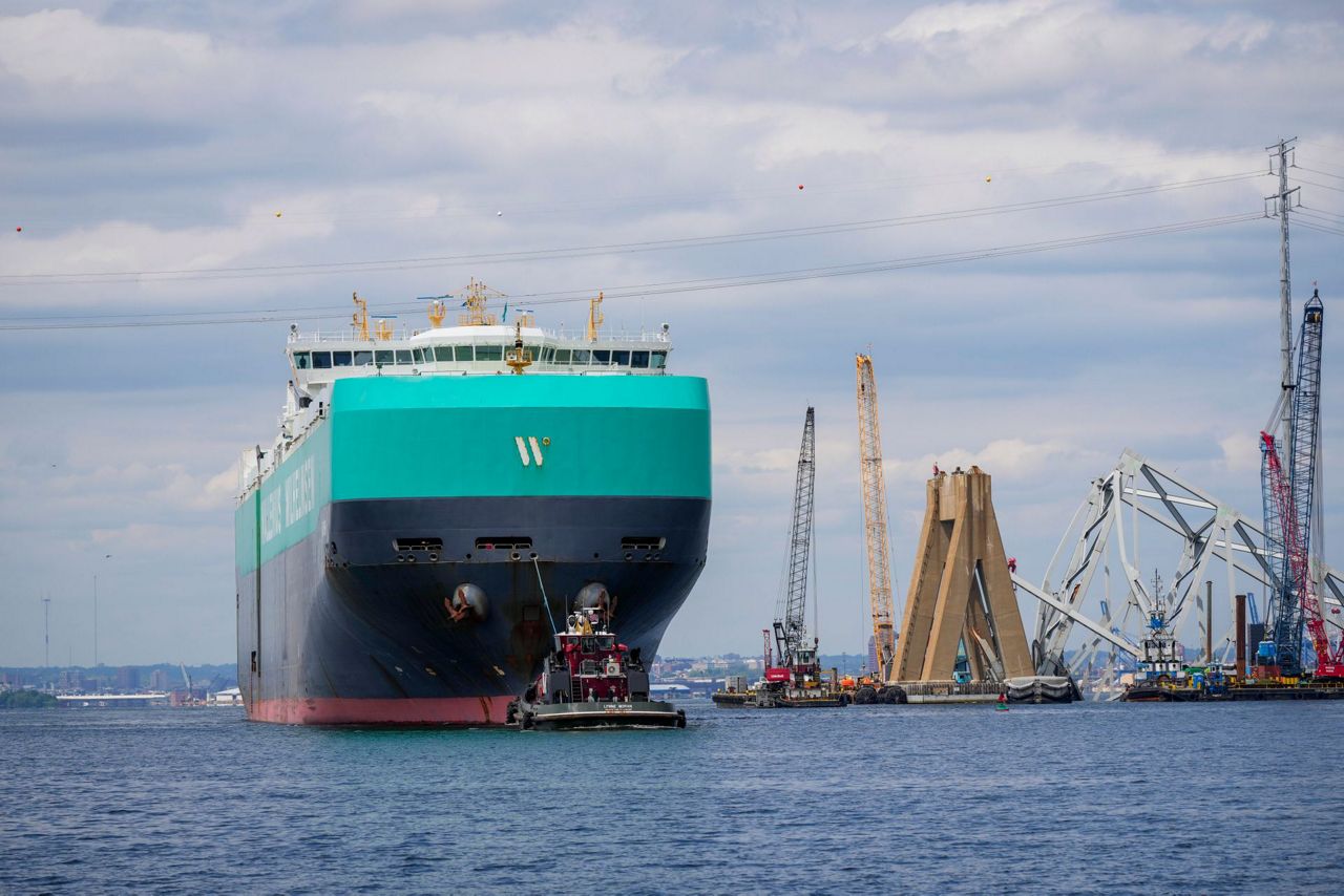 New deep-water channel allows first ship to pass Key bridge wreckage in ...