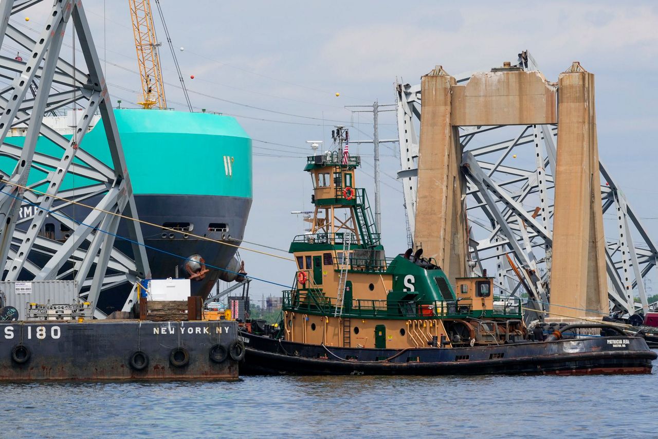 New deep-water channel allows first ship to pass Key bridge wreckage in ...