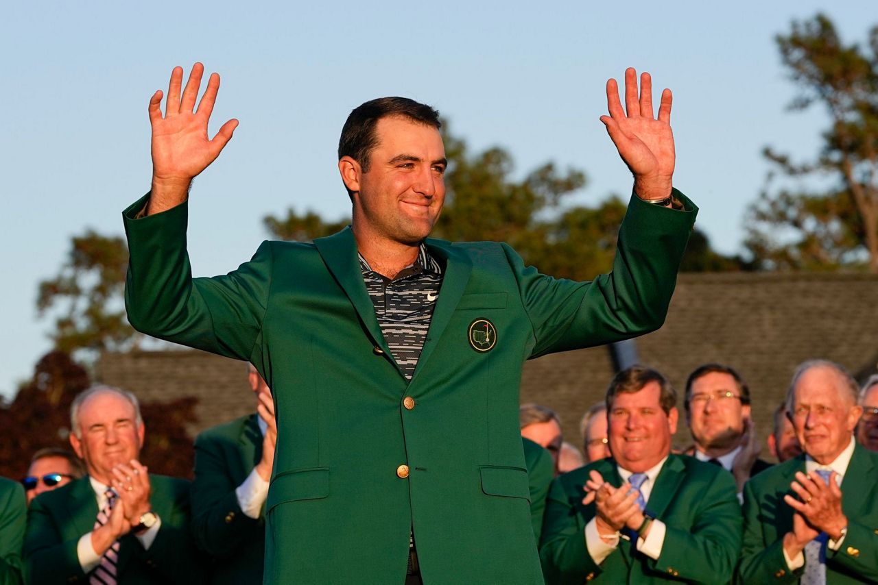 Scheffler gets Masters green jacket to go with No. 1 ranking