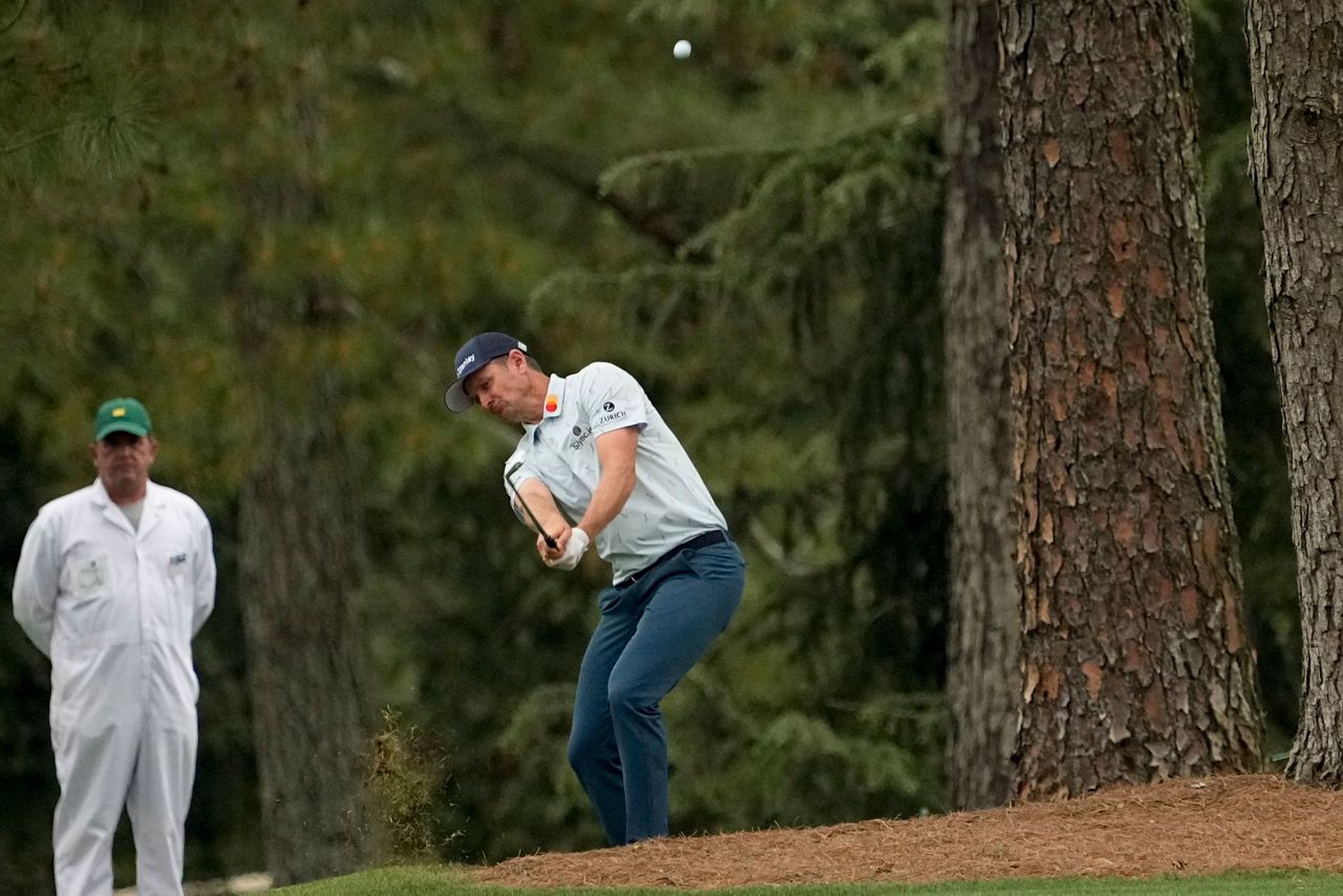 The Latest: Elder raises driver in honorary start at Masters