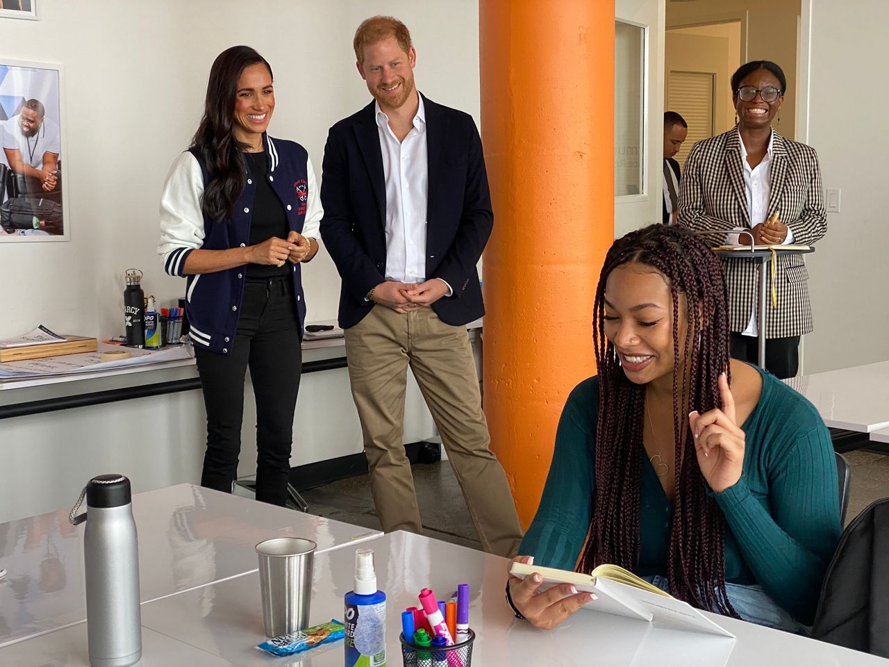 Duke and Duchess of Sussex visit Brooklyn school