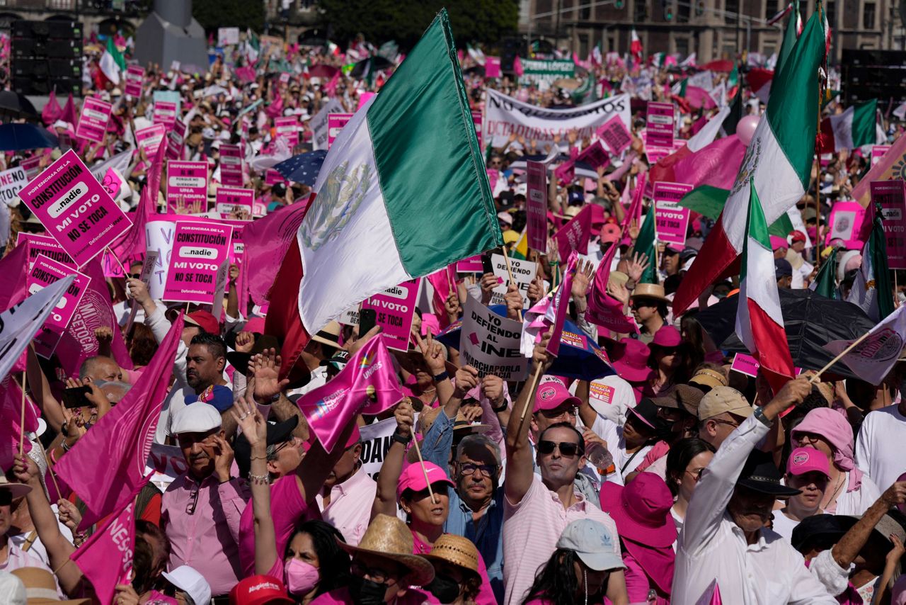 Tens of thousands protest Mexico electoral reforms