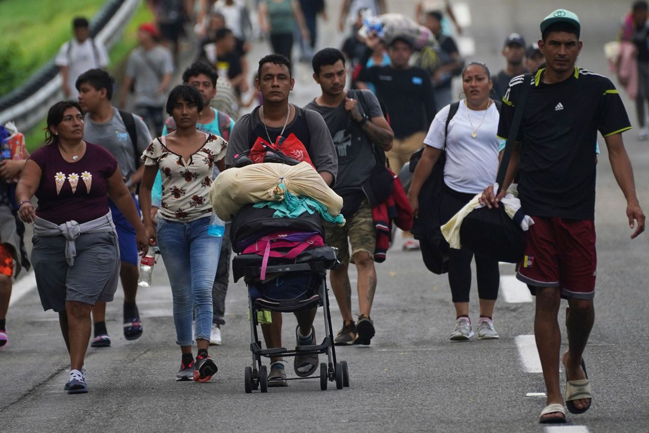 Migrants split on whether to keep walking through Mexico