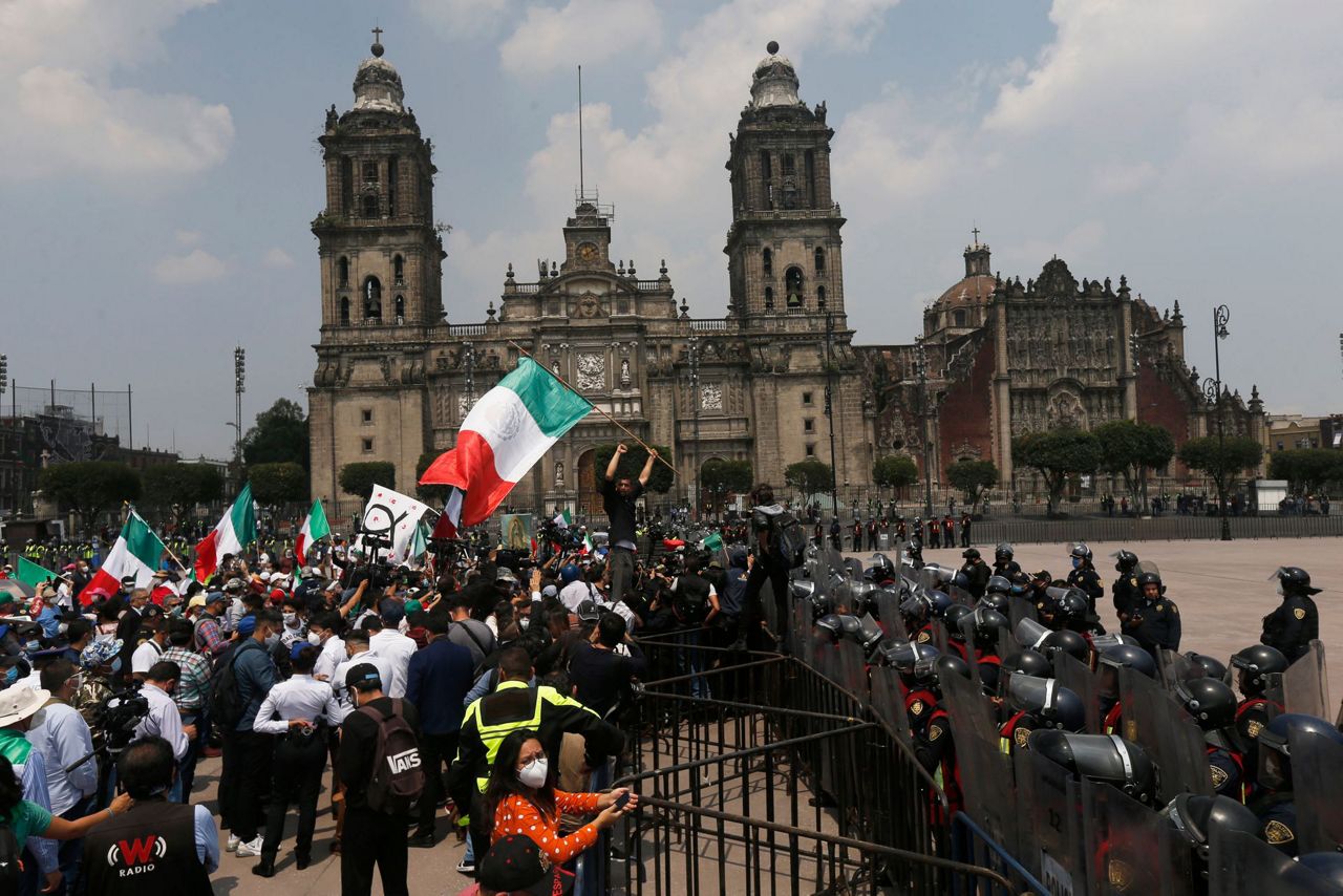 Mexican leader: Protesters welcome to camp near his office